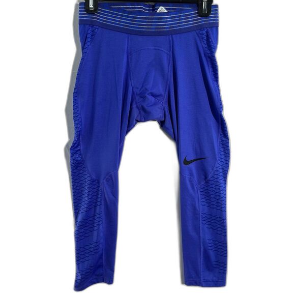 Nike | Pants | Nike Pro Line Hyper Cool Compression Blue Dri Fit Mens ...